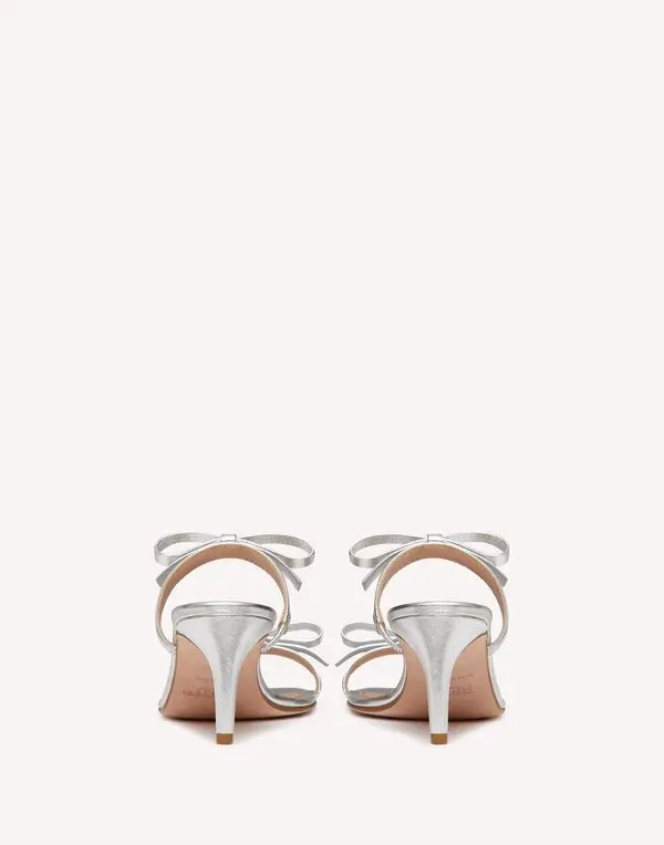 Red Valentino Silver Bow Embellished Sandals