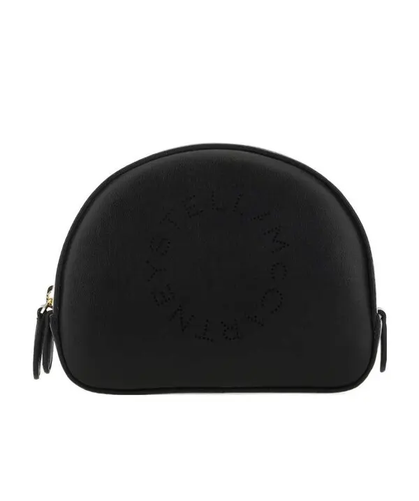 Stella McCartney Logo Perforated Zip-up Beauty Case - Black