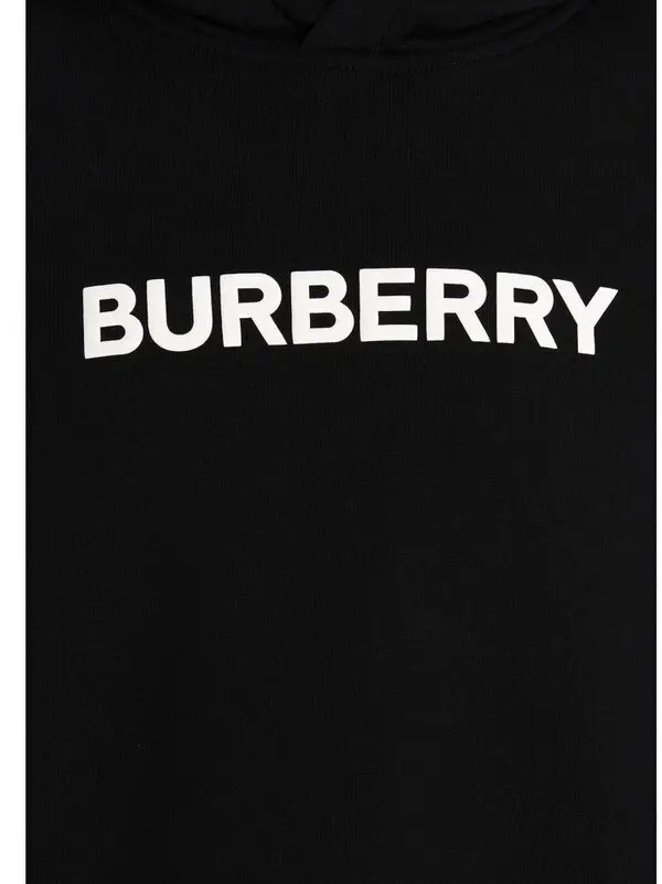 Burberry Logo Print Drawstring Hoodie