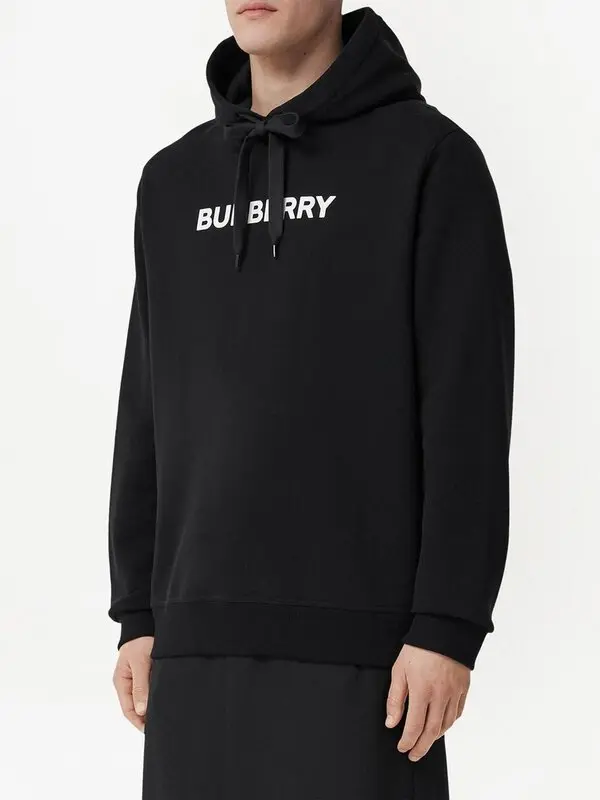 Burberry Logo Print Drawstring Hoodie