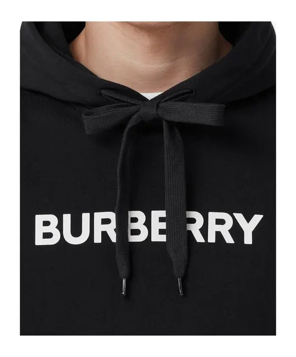 Burberry Logo Print Drawstring Hoodie