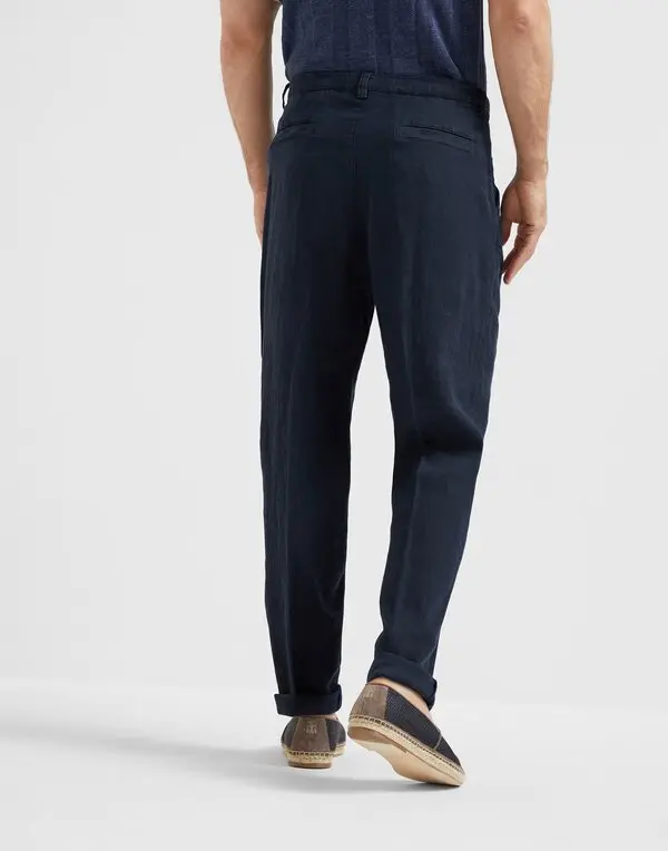 Brunello Cucinelli Low-waisted Tailored Trousers - Navy Blue