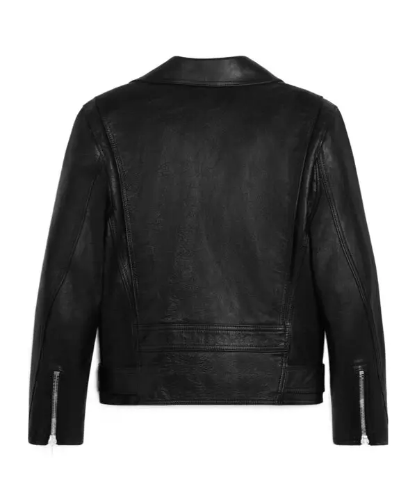 Celine Biker Jacket With Cabochons In Calfskin Leather