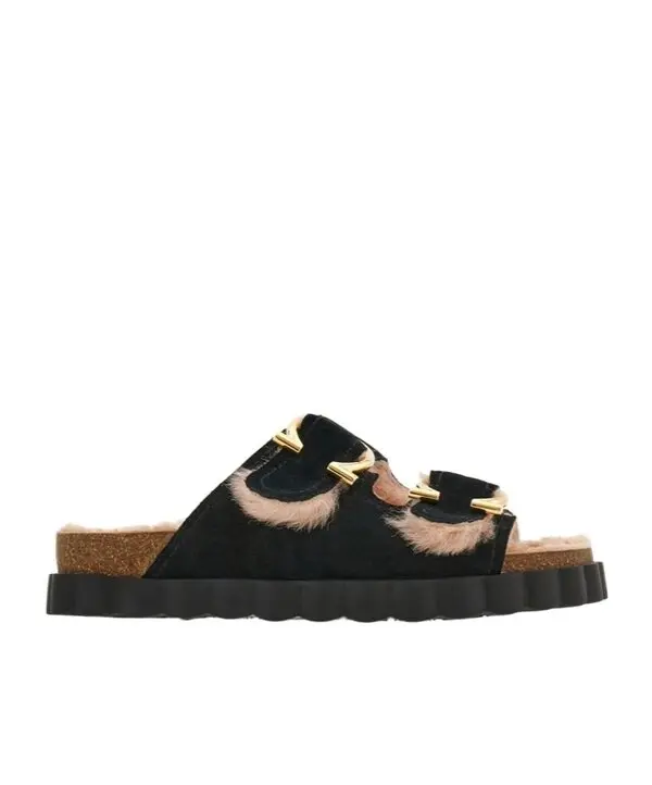 FERRAGAMO Gancini Sporty Sandals - Black