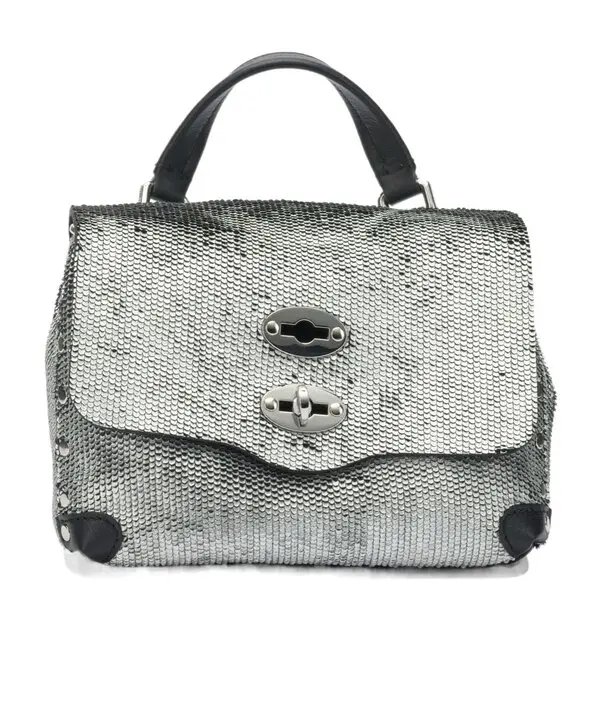ZANELLATO Baby Postina Twist Lock Shoulder Bag - Silver