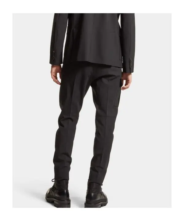 Dsquared2 Mid-rise Tapered Cargo Trousers - Black