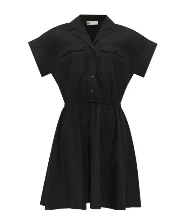 Tory Burch Belted Cotton Shirtdress - Black