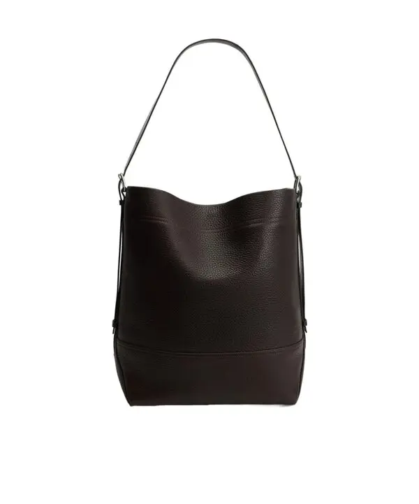 LEMAIRE Belted Top Handle Bag - Dark Chocolate