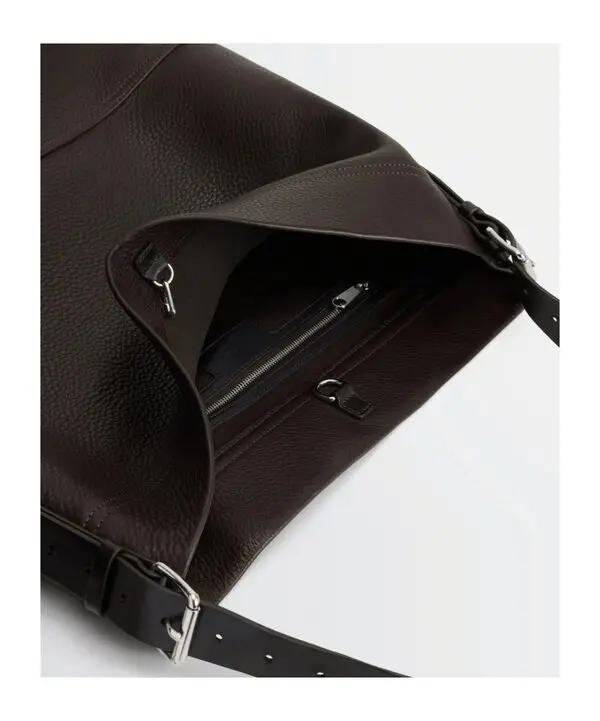 LEMAIRE Belted Top Handle Bag - Dark Chocolate