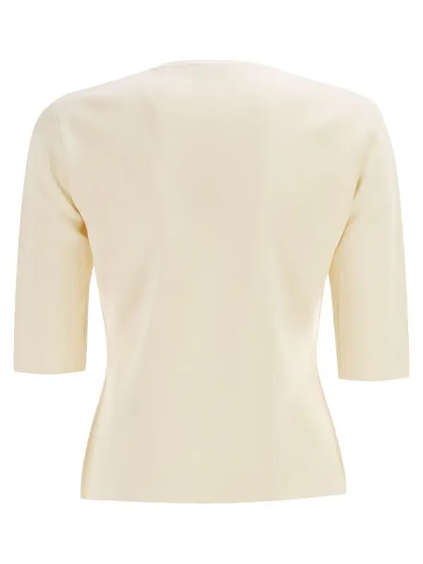 Max Mara Three-quarter Sleeve T-shirt - Nude