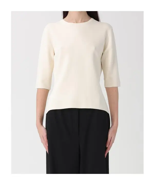 Max Mara Short Sleeve Logo Top - Nude