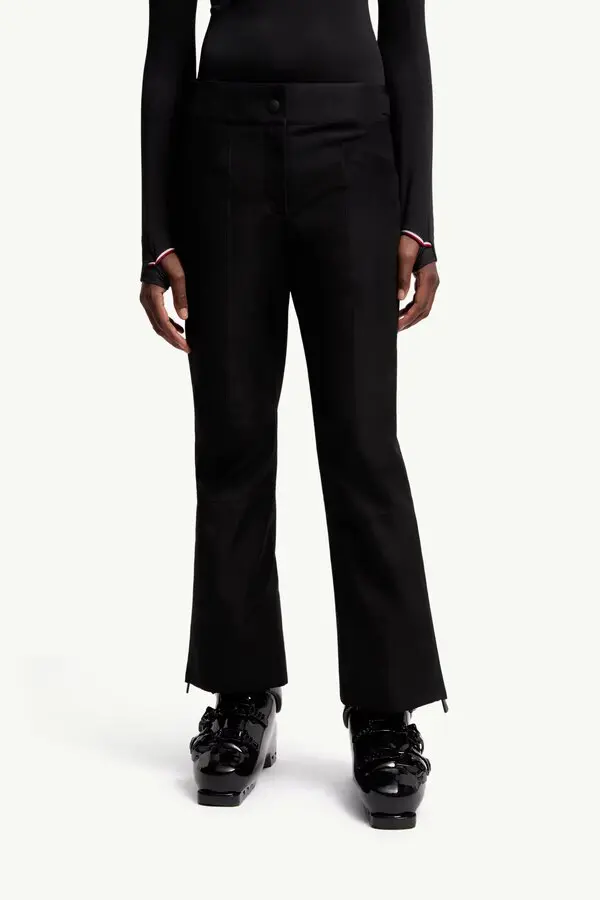 Moncler Ski Trousers With Button Detail - Black
