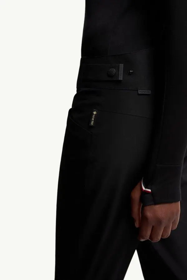 Moncler Ski Trousers With Button Detail - Black
