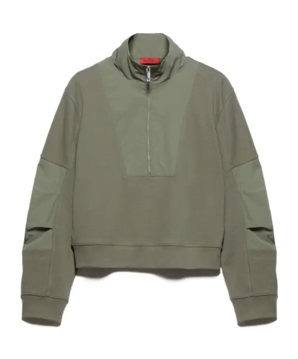 MAXCO. Knitted Nylon Sweatshirt With Half Zip