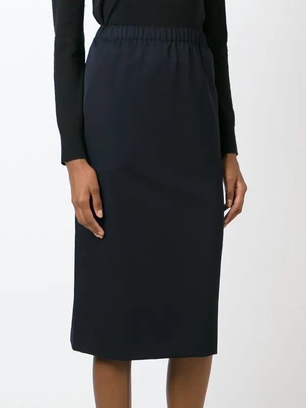 Comme Des Garçons Elastic Waist Skirt With Back Slits