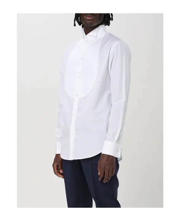 Emporio Armani Curved Hem Tuxedo Shirt