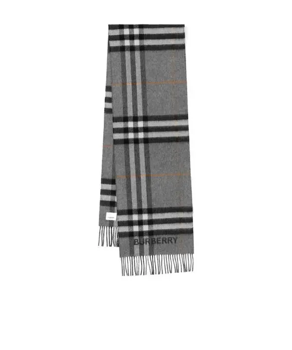 Burberry Contrast Check Fringed Scarf