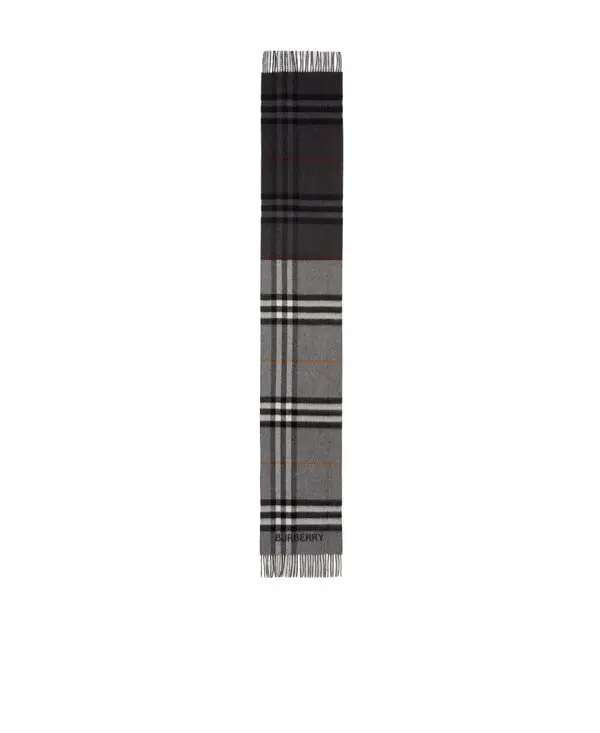 Burberry Contrast Check Fringed Scarf