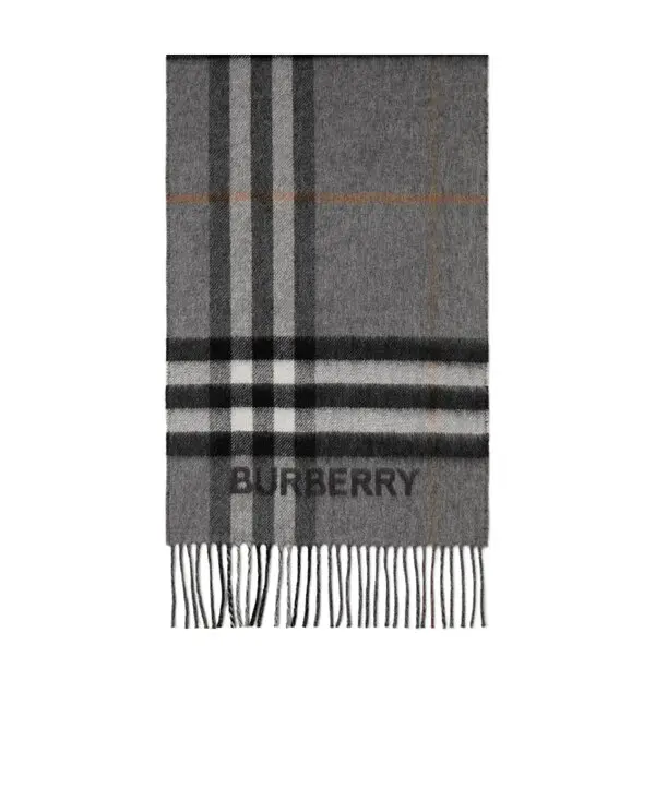 Burberry Contrast Check Fringed Scarf