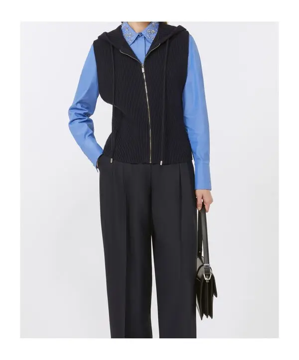 Max Mara Embellished Crystal Button-down Shirt - Light Blue
