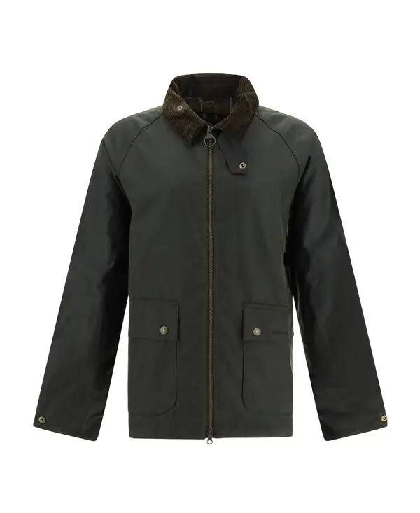 Barbour Bedale Corduroy-collar Short Jacket - Black