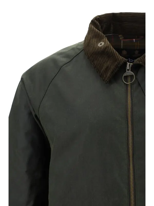 Barbour Bedale Corduroy-collar Short Jacket - Black