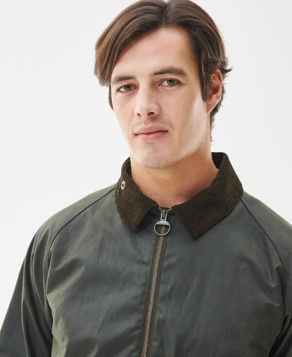Barbour Bedale Corduroy-collar Short Jacket - Black