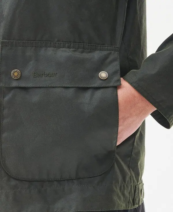 Barbour Bedale Corduroy-collar Short Jacket - Black