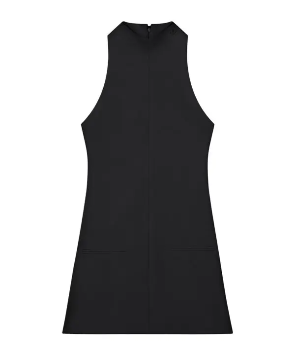 COURREGES Sleeveless A-line Mini Dress - Black