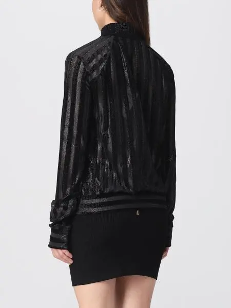 Balmain Logo Embellished Rhinestone Sweatshirt
