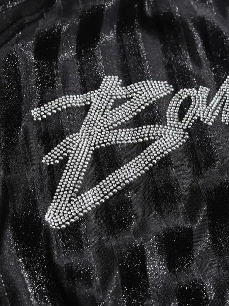 Balmain Logo Embellished Rhinestone Sweatshirt