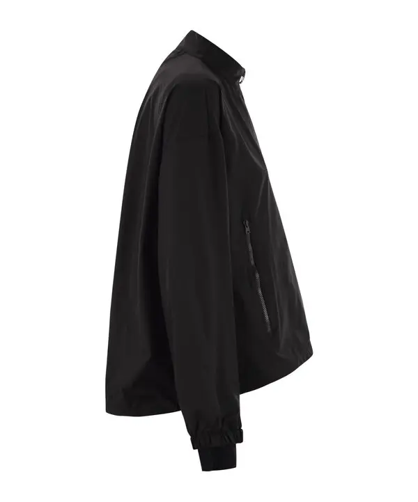 Herno Zip-up Bomber Jacket With Elasticated Cuffs - Black