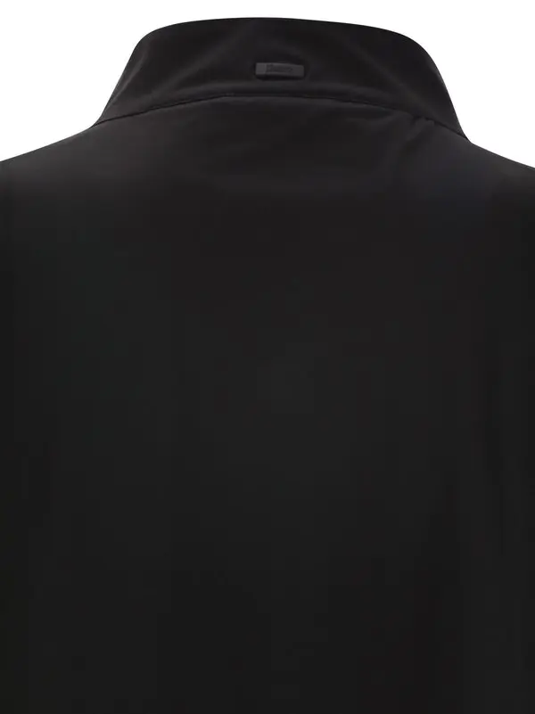 Herno Zip-up Bomber Jacket With Elasticated Cuffs - Black