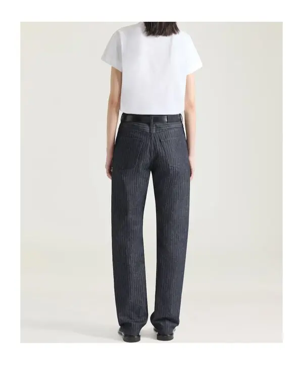 Givenchy Herringbone Straight Leg Trousers - Dark Navy