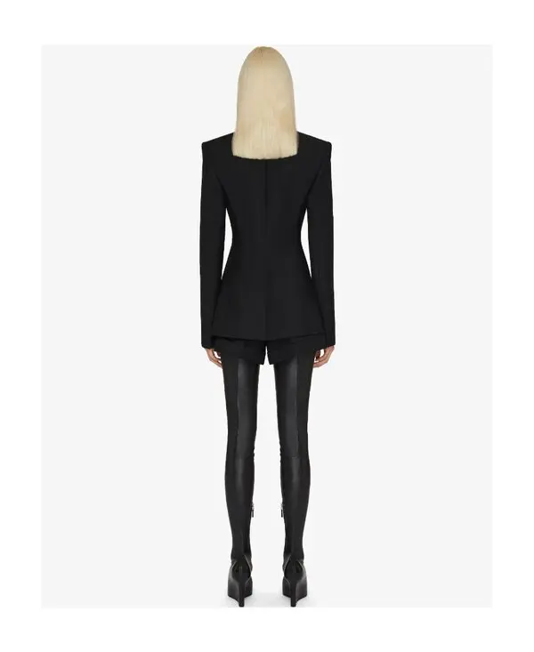 Givenchy Wool And Mohair Jacket With Cascading Effect