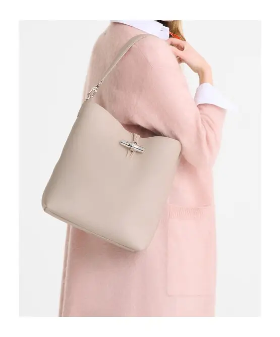 Longchamp Le Roseau Grained-leather Shoulder Bag - Paper