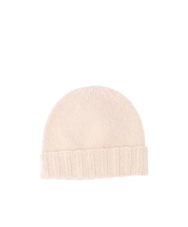 DRUMOHR Ribbed Beanie Hat - Nude