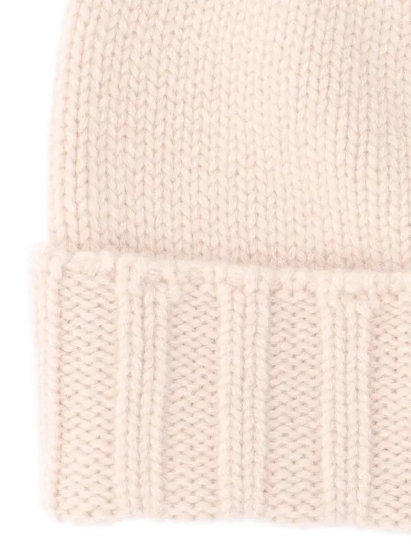 DRUMOHR Ribbed Beanie Hat - Nude