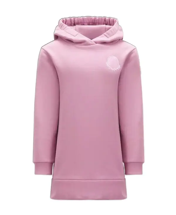 Moncler Hooded Logo Dress - Light Pink