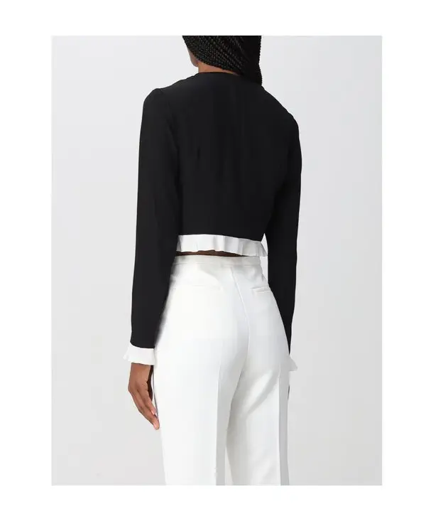 Red Valentino V-neck Blouse With Ruffled Detailing