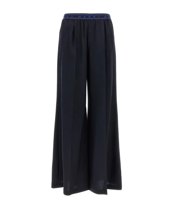 Marni Logo Waist Trousers - Blue