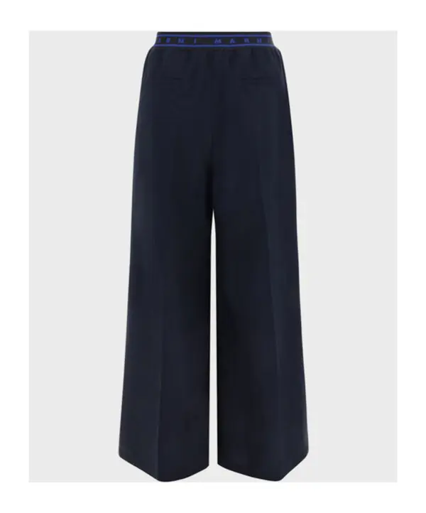 Marni Logo Waist Trousers - Blue
