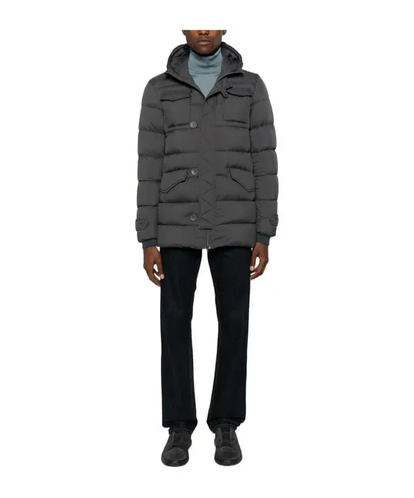 Herno L'eskimo High Neck Hooded Down Coat