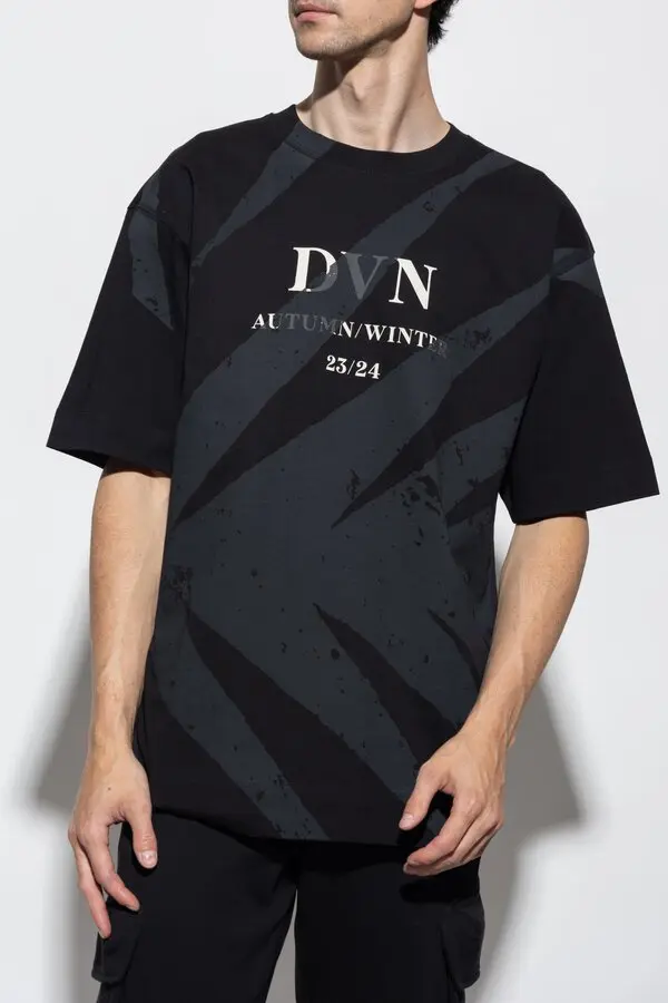 Dries Van Noten Logo Printed Crewneck T-shirt - Black