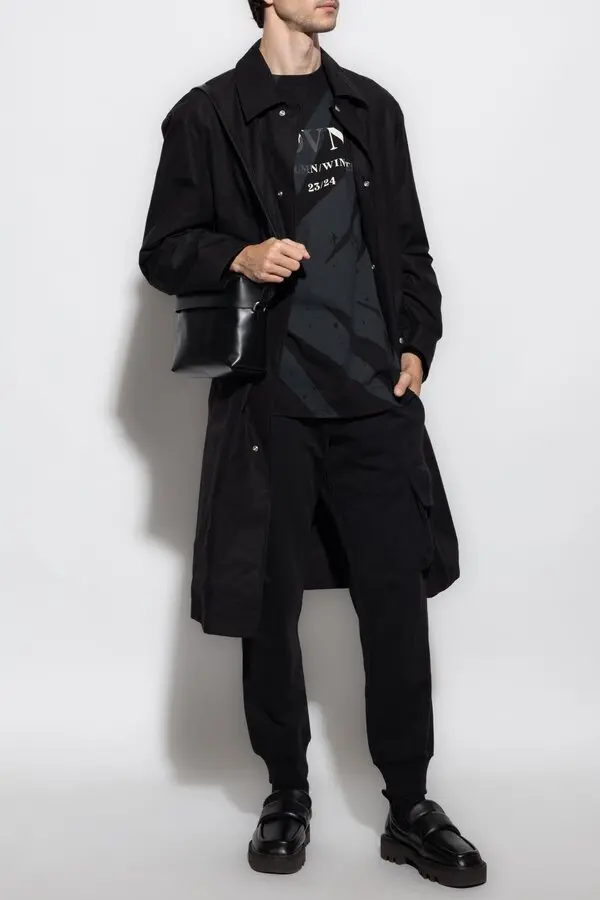 Dries Van Noten Logo Printed Crewneck T-shirt - Black