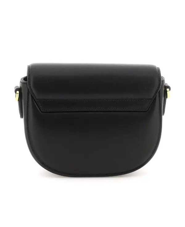 Mcm Travia Logo Plaque Mini Shoulder Bag - Black