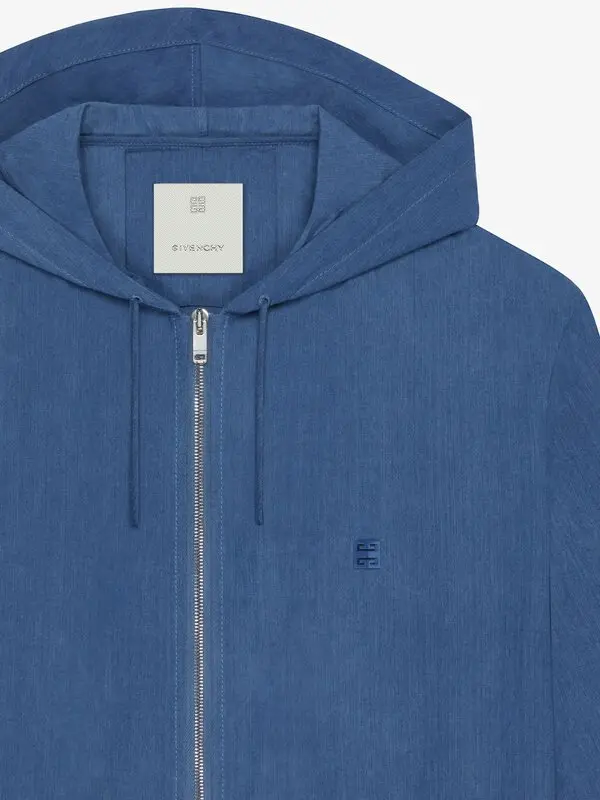 Givenchy 4g Detailed Washed Zipped Hoodie