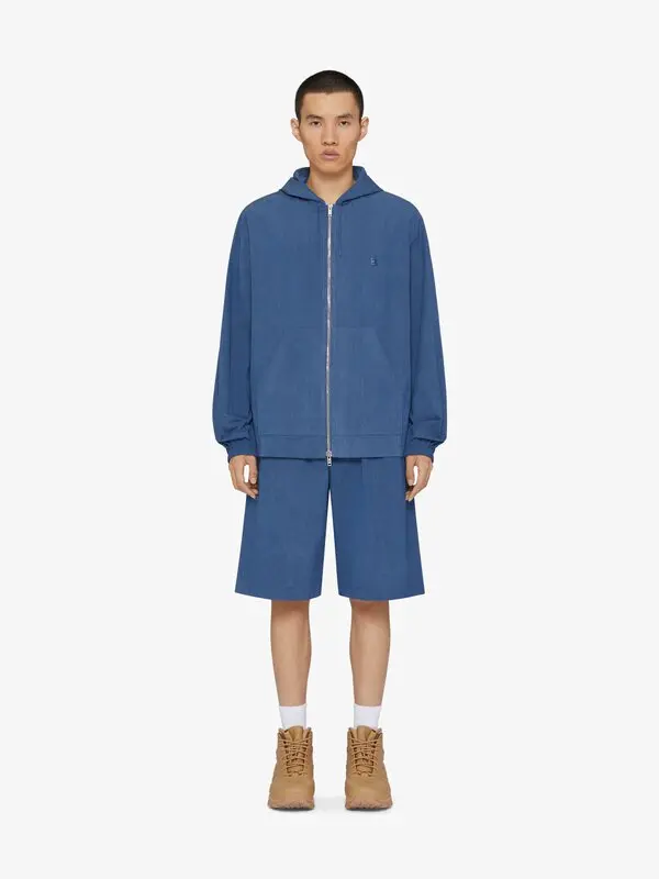 Givenchy 4g Detailed Washed Zipped Hoodie