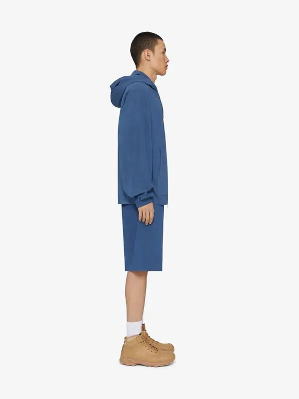 Givenchy 4g Detailed Washed Zipped Hoodie