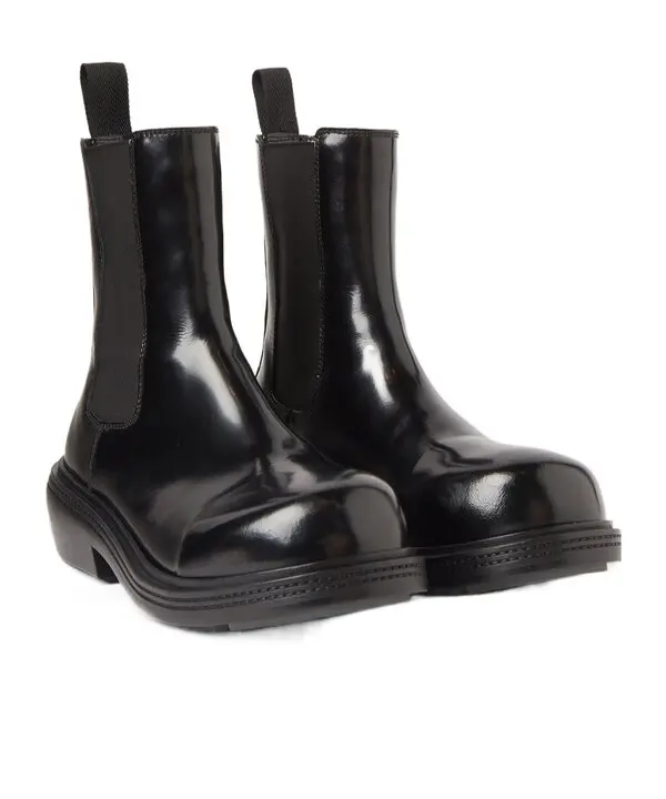 Bottega Veneta Fireman Chelsea Ankle Boots - Black